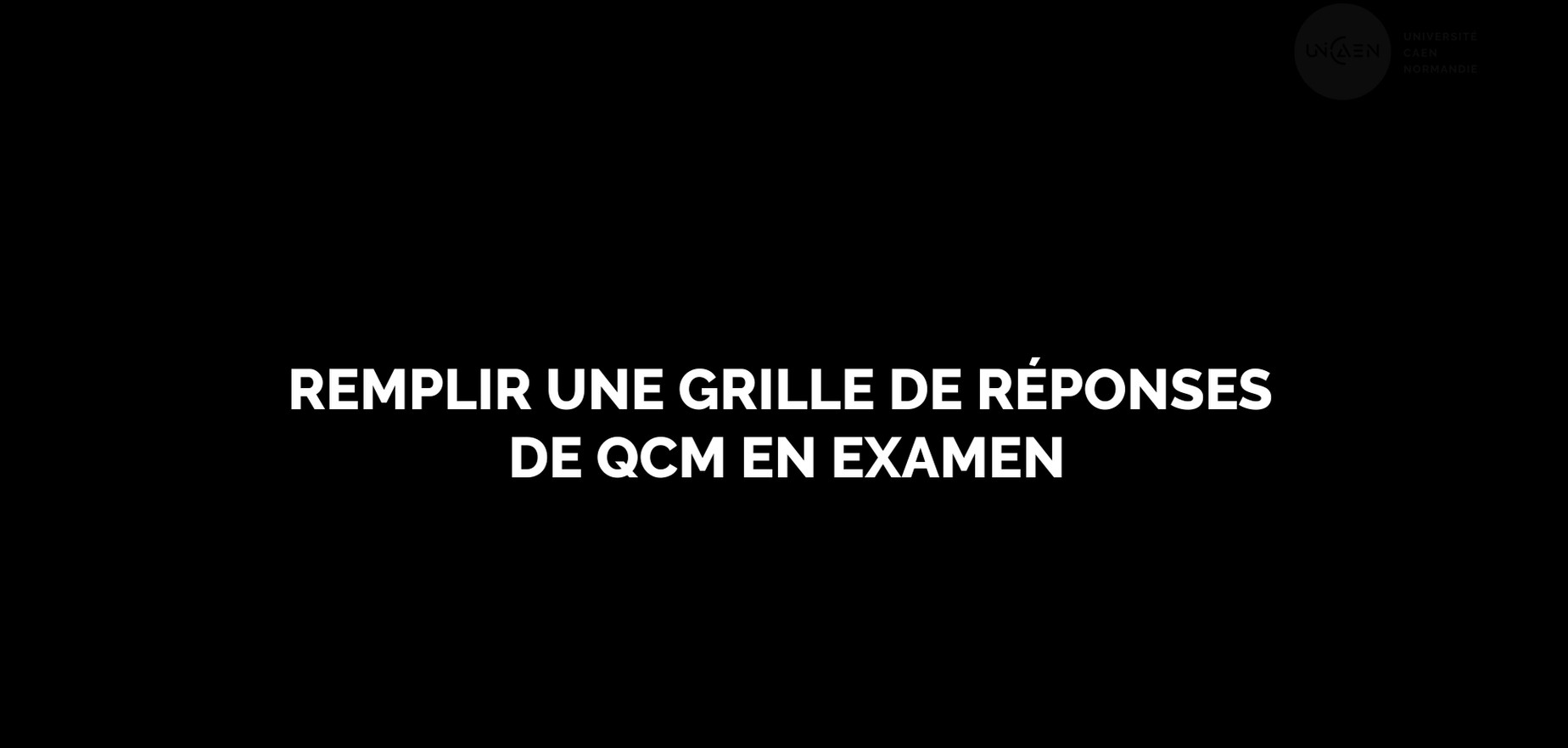 Médiathèque Pédagogique - Remplir Une Grille De Réponses De Qcm En Exa…